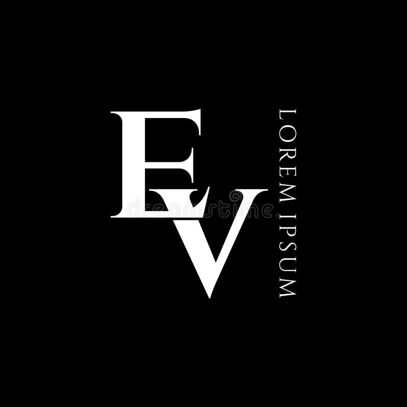 Letter EV Simple Monogram Logo Icon Design. Stock Vector - Illustration ...