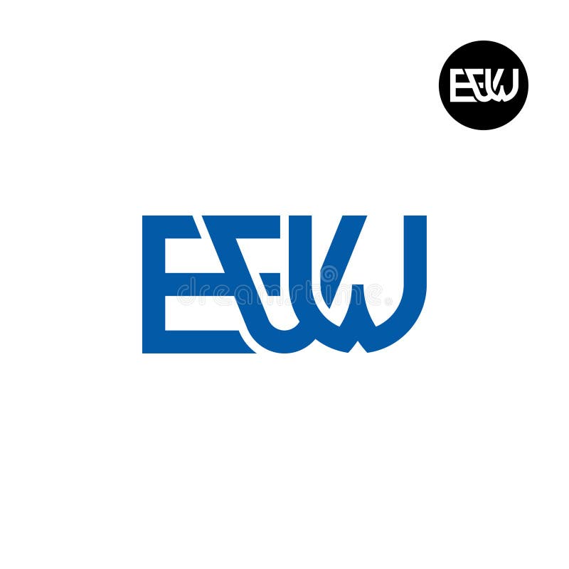 Letter EVW Monogram Logo Design Stock Vector - Illustration of initials ...