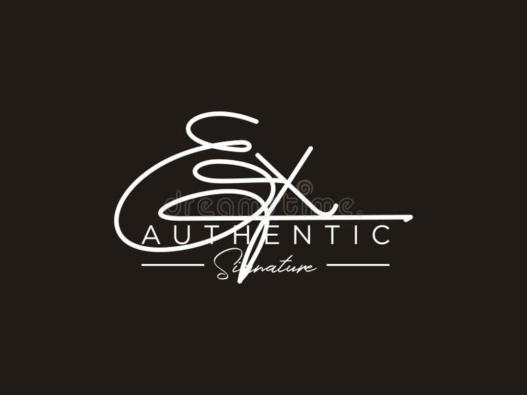 Letter EX Signature Logo Template Vector Stock Vector - Illustration of ...