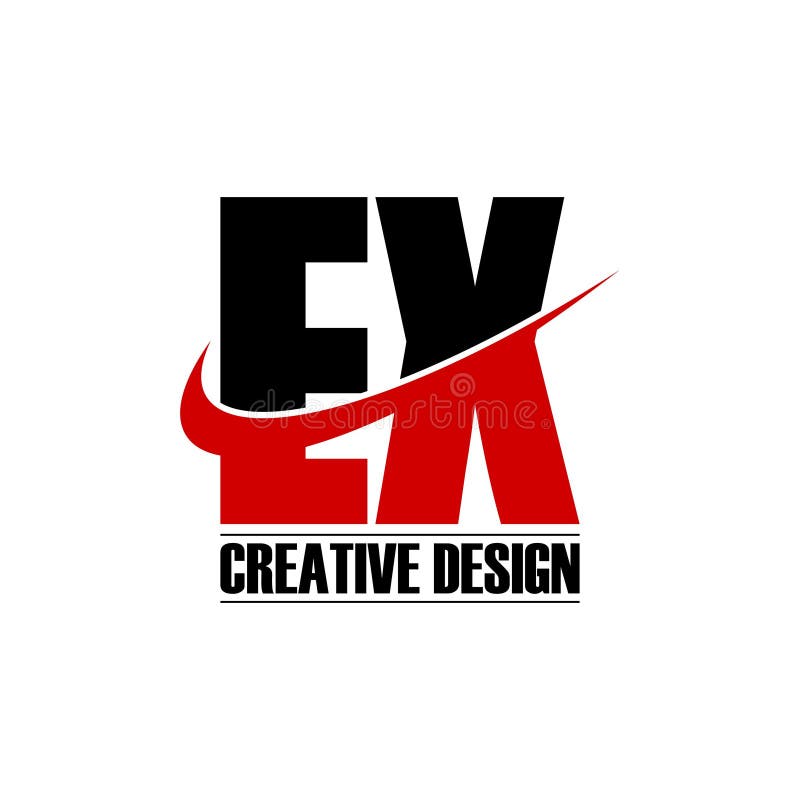 Letter EX Simple Monogram Logo Icon Design. Stock Vector - Illustration ...