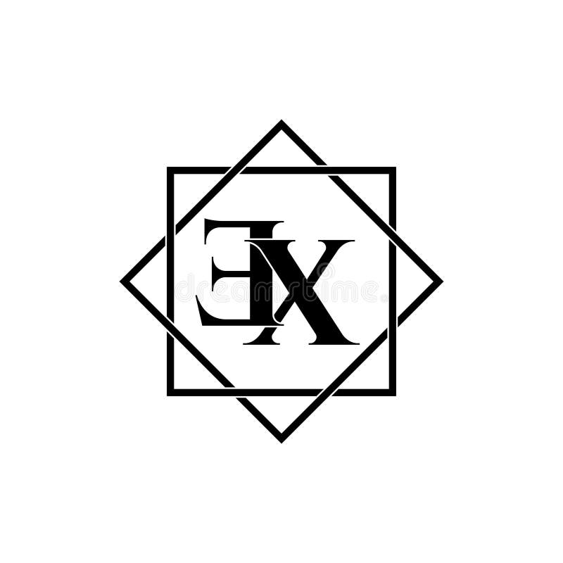 Letter EX Simple Monogram Logo Icon Design. Stock Vector - Illustration ...