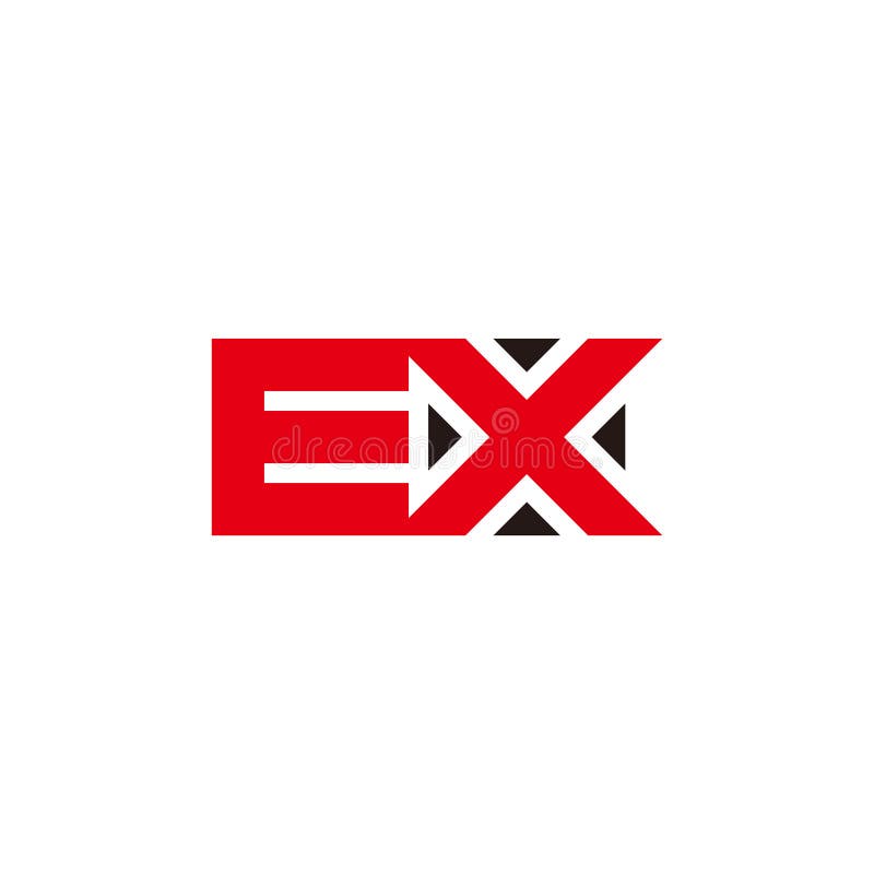 Letter Ex Square Geometric Pointing Arrows Symbol Logo Vector Stock ...
