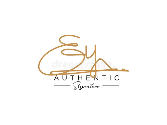 Letter EY Signature Logo Template Vector Stock Vector - Illustration of ...
