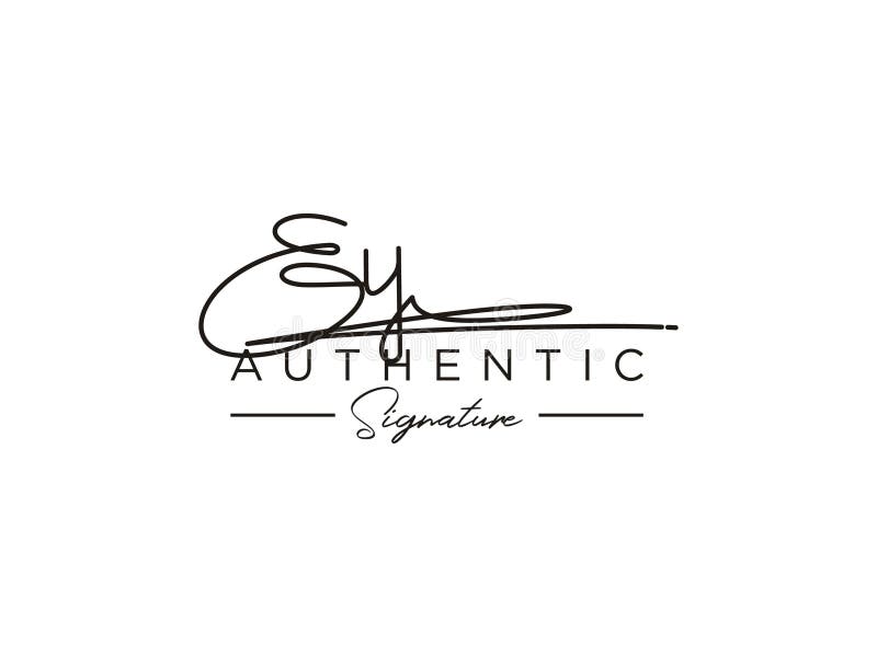 Letter EY Signature Logo Template Vector Stock Vector - Illustration of ...