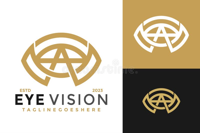 Letter a Eye Vision Logo Design Vector Symbol Icon Illustration Stock ...