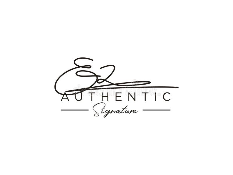 Letter EZ Signature Logo Template Vector Stock Vector - Illustration of ...