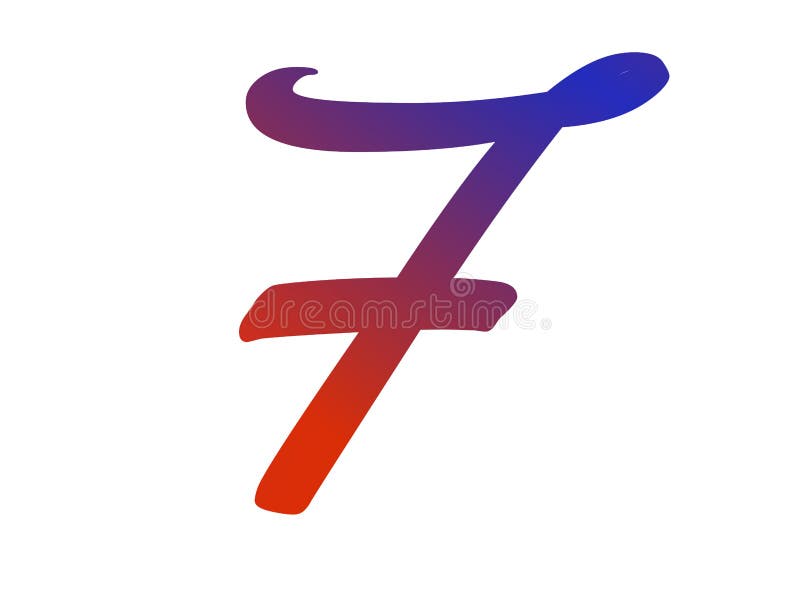Letter F of the Alphabet Made with Red and Blue Gradient Stock ...
