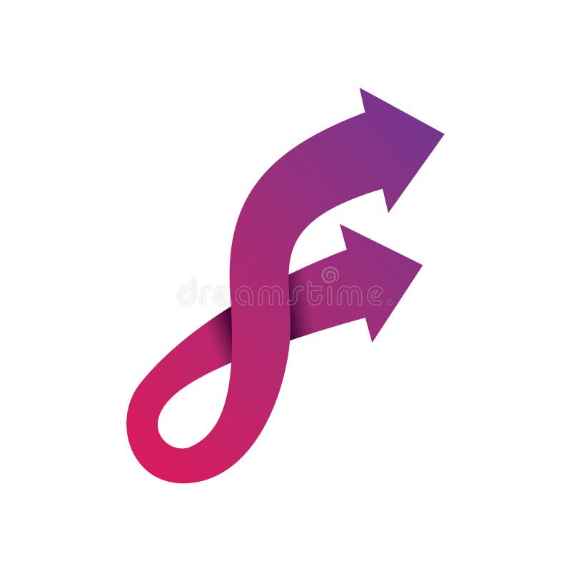 Letter F Arrow Gradient Logo Vector Stock Vector - Illustration of ...