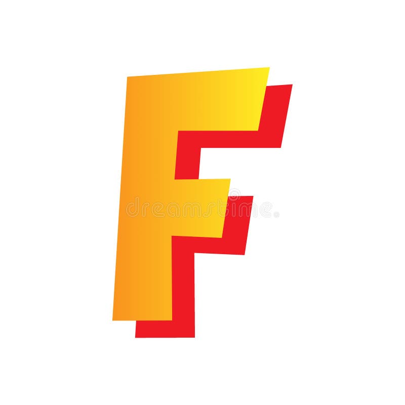 Letter F, Comic Style Typeface with Transparent Background Stock ...
