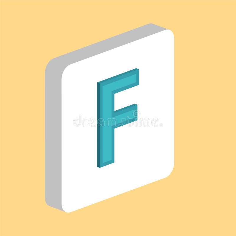 Letter F computer symbol stock illustration. Illustration of mobile ...