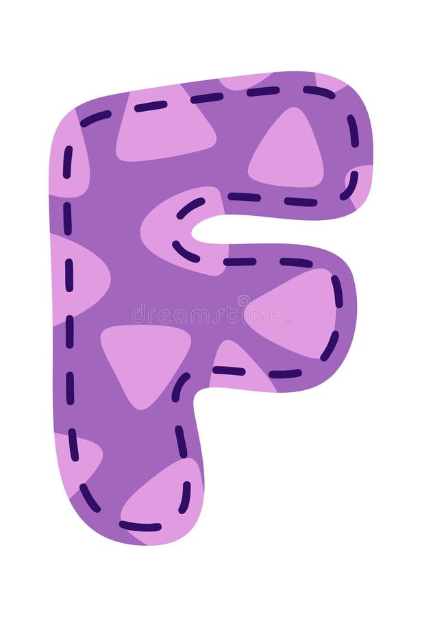 Letter F Craft Textile Alphabet Stock Illustration - Illustration of ...
