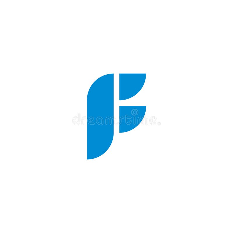 Letter F Curves Simple Geometric Unique Logo Vector Stock Vector ...