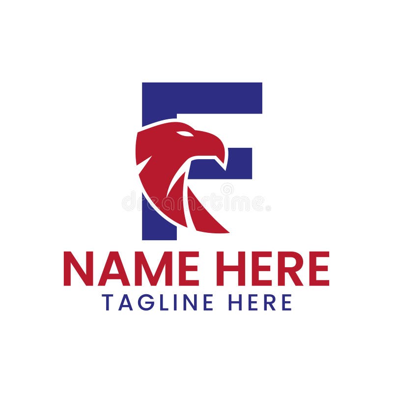 Letter F Eagle Logo Design Vector Template Stock Vector - Illustration ...