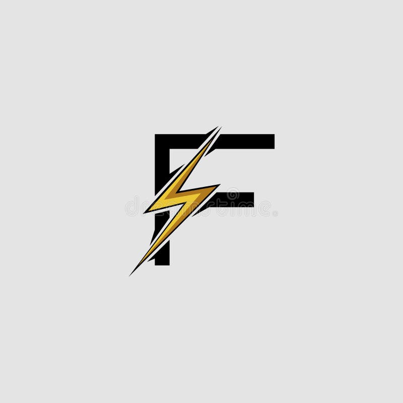Letter F Electrical Bolt Logo Icon. Design Concept Abstract Techno ...