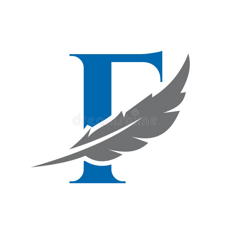 Letter F Feather Logo Vector Template. Law Logo Bird Feather Symbol ...