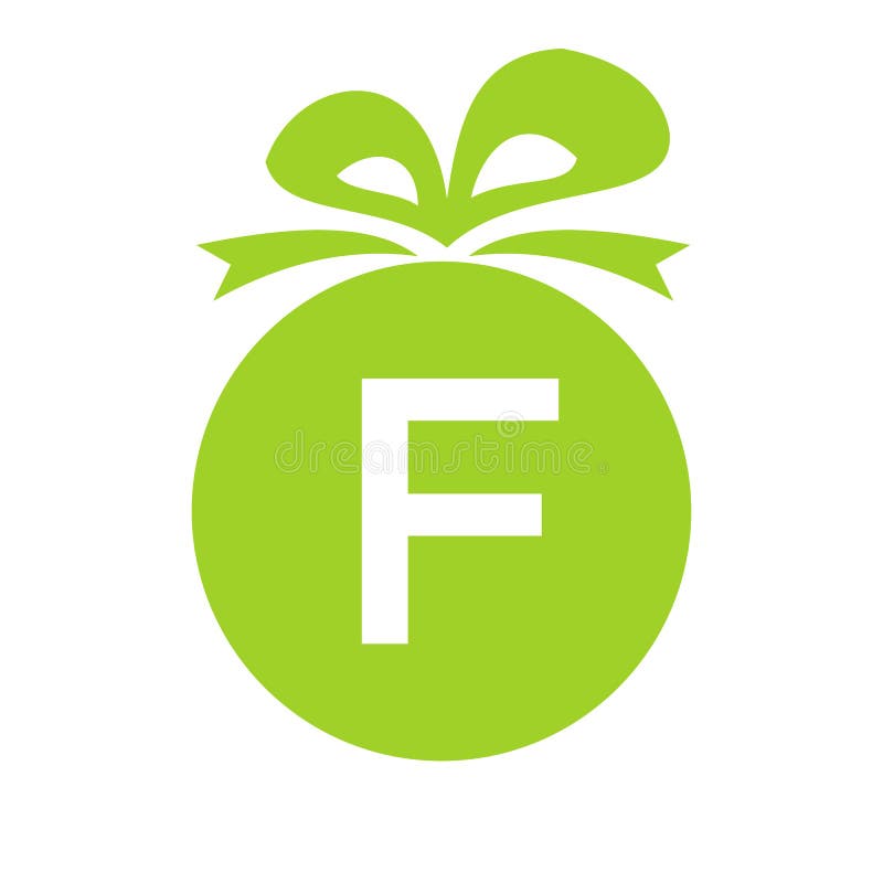 Letter F Gift Box Logo. Giftbox Icon Celebration Logo Element Template ...