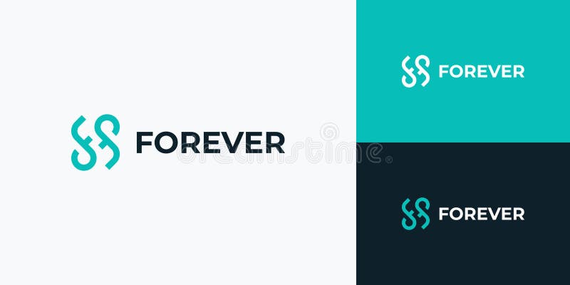 Letter F Initial Vector Logo Design in Infinity Line Shape with a ...