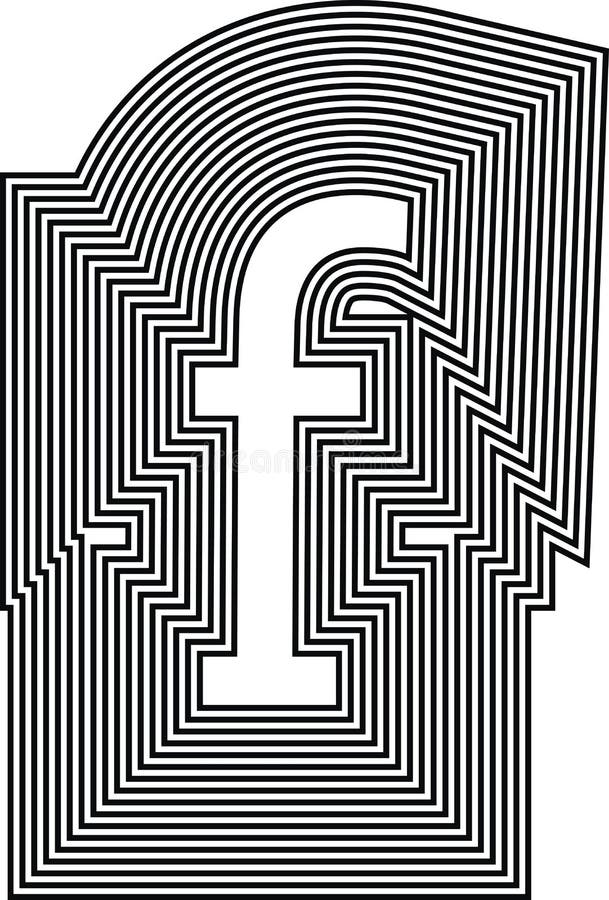 Letter F Line Logo Icon Design Stock Vector - Illustration of graphic ...