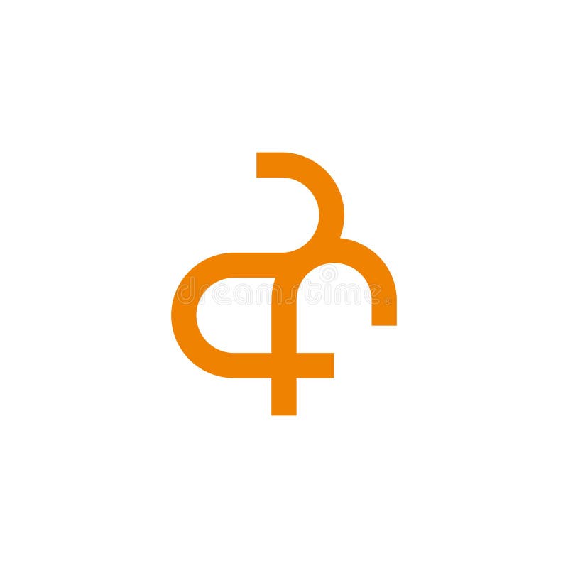 Letter 2f Linked Geometric Line Simple Logo Vector Stock Vector ...