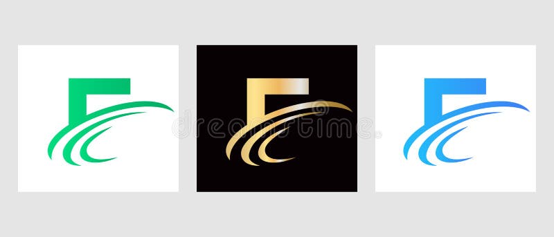 Letter F Logo Design Template. Monogram F Letter Logotype Symbol Stock ...
