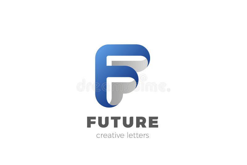 Letter F Logo Design Vector Template Ribbon Font Style Typography Stock ...