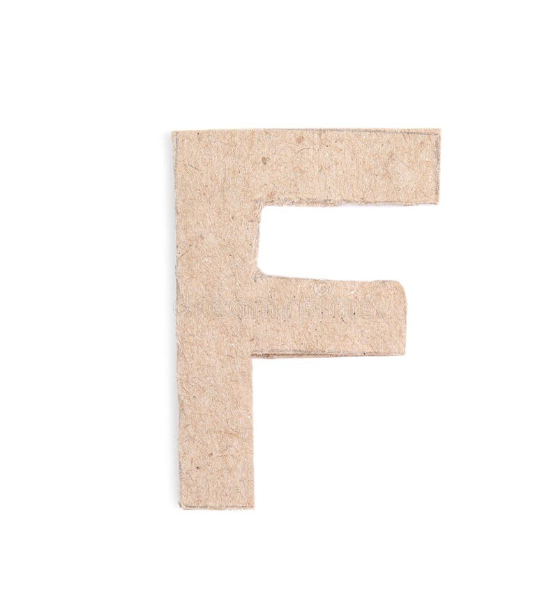 Letter F Made of Cardboard Isolated Stock Image - Image of style ...