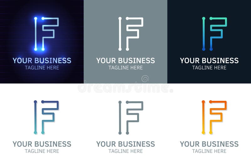 Letter F Minimal Logo Icon Design. Vector Template Graphic Elements ...