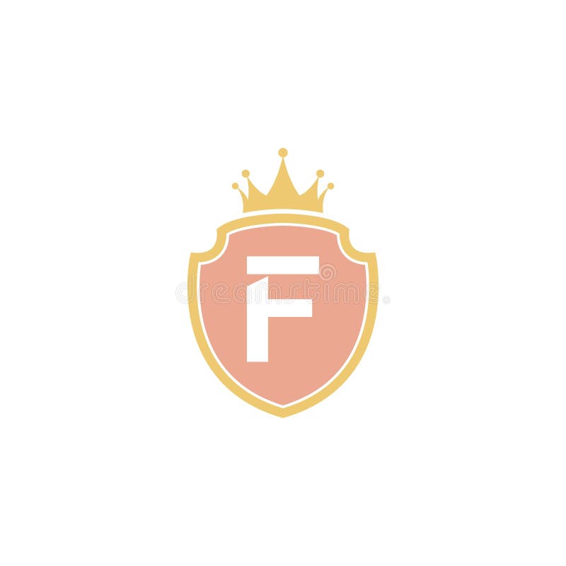 Letter F with Shield Icon Logo Design Illustration Stock Illustration ...