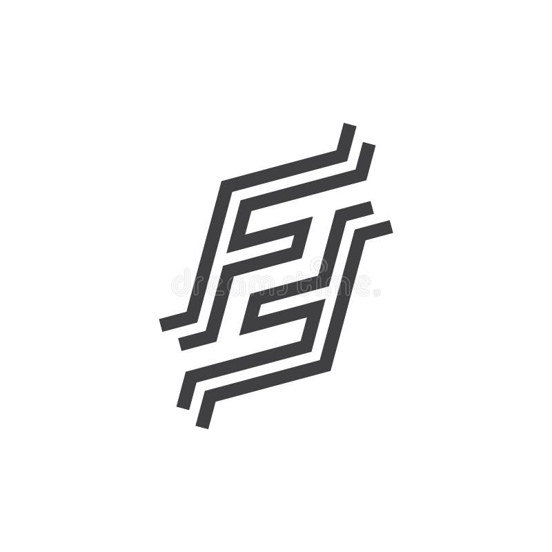 Letter F2 Simple Stripes Line Arrow Logo Vector Stock Vector ...