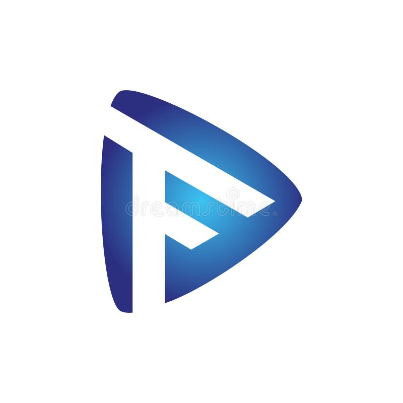 Letter F Triangle Logo Icon Stock Vector - Illustration of vector ...