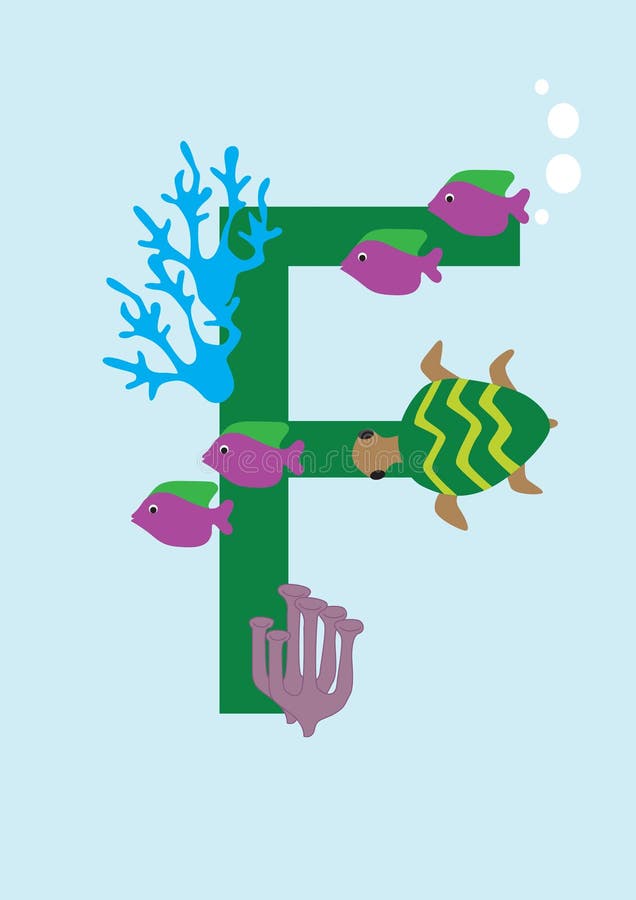 Letter F. Vector Illustration Decorative Design Stock Vector ...