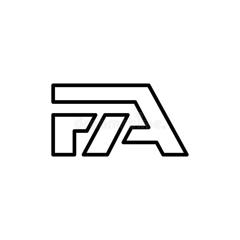 Letter FA Line Modern Minimalist Creative Design Simplicity Icon Logo ...
