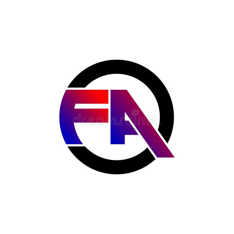 Letter Fa Monogram Logo Icon Design Vector. Stock Vector - Illustration ...