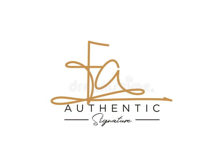 Fa Signature Stock Illustrations – 260 Fa Signature Stock Illustrations ...