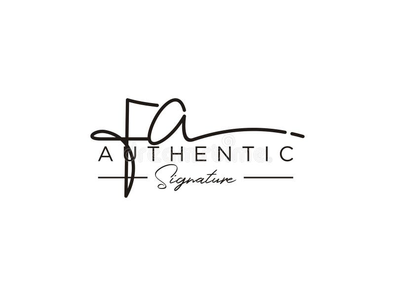Letter FA Signature Logo Template Vector Stock Vector - Illustration of ...