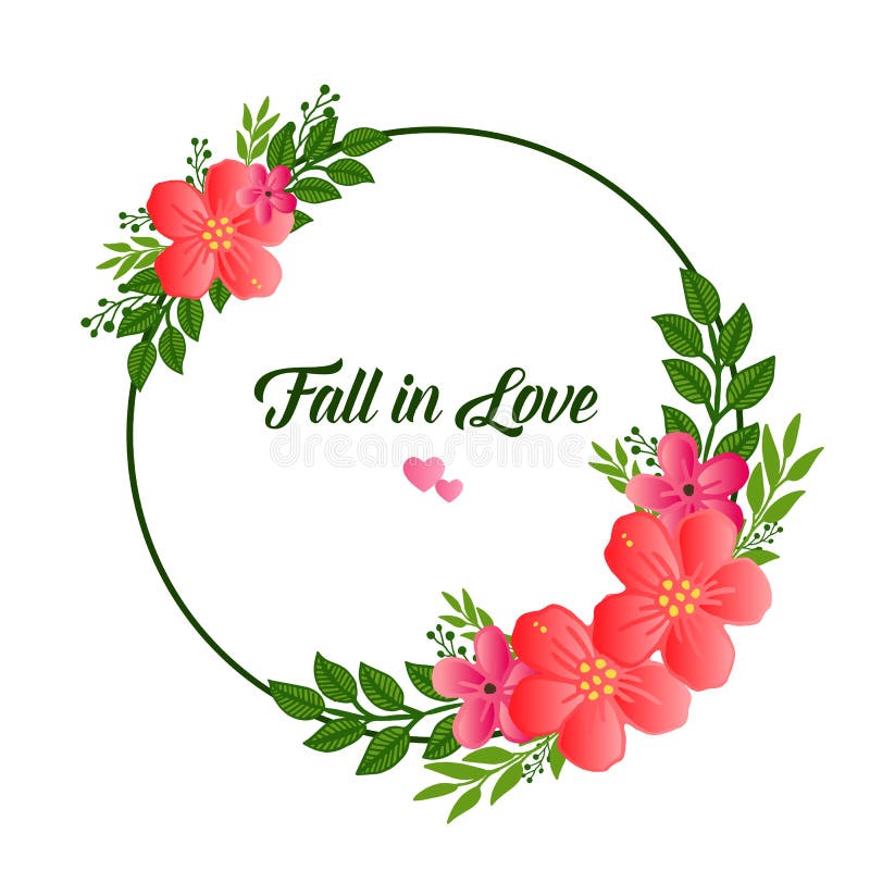 Letter Fall in Love, Space for Your Text, with Elegant Card Fall in ...