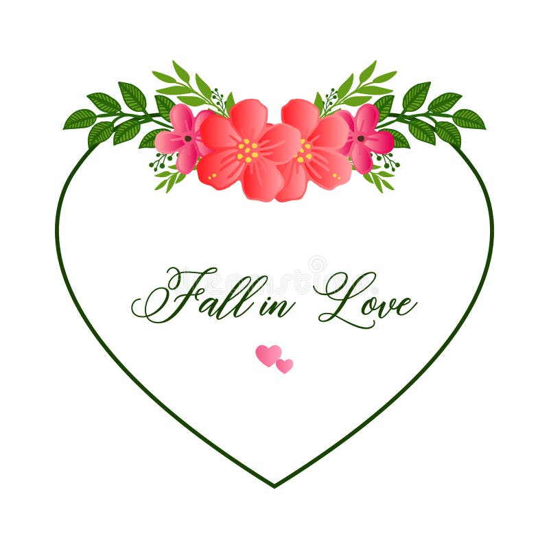 Letter Fall in Love, Space for Your Text, with Elegant Card Fall in ...