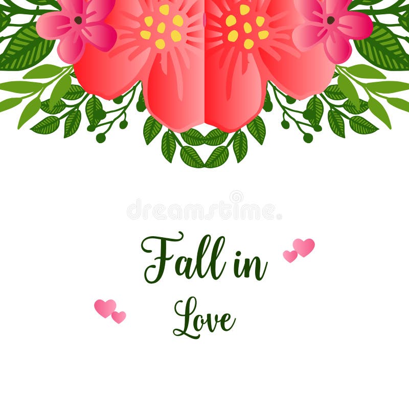 Letter Fall in Love, Space for Your Text, with Elegant Card Fall in ...