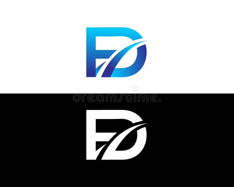 Letter FD Logo and Icon Design Template Stock Vector - Illustration of ...