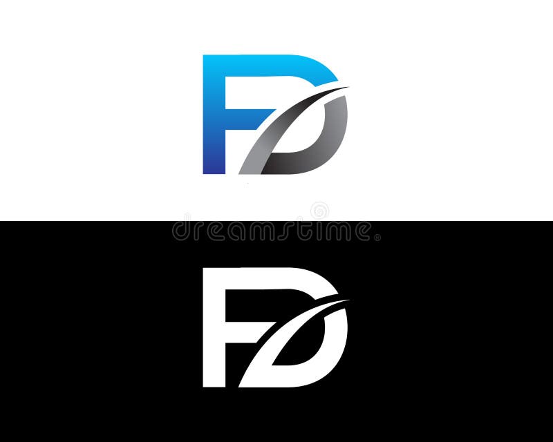 Letter FD Logo and Icon Design Template Vector Stock Vector ...
