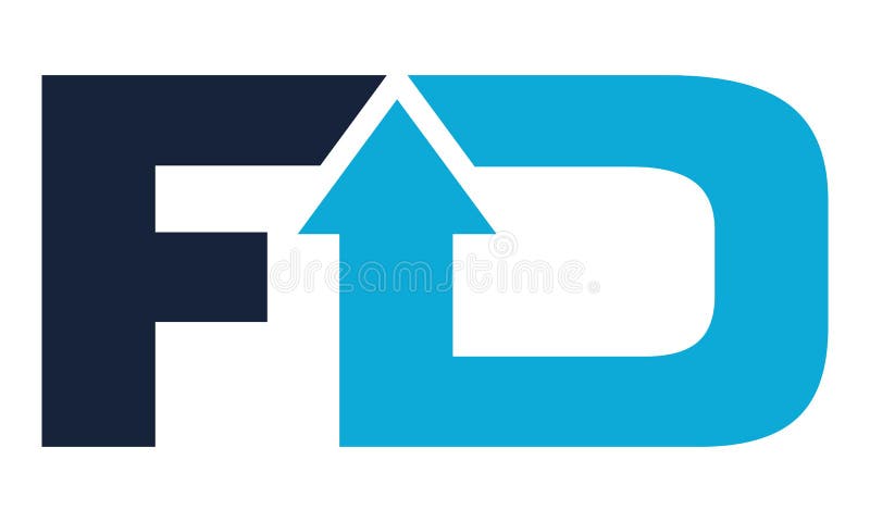 Letter FD Modern Logo stock vector. Illustration of emblem - 104575350
