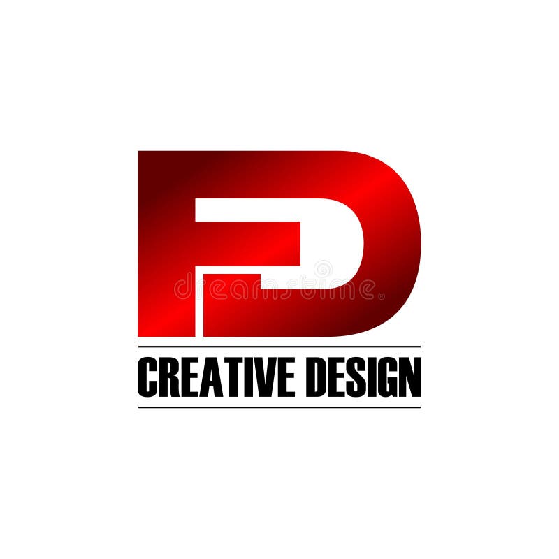 Letter FD Simple Logo Icon Design Vector. Stock Vector - Illustration ...