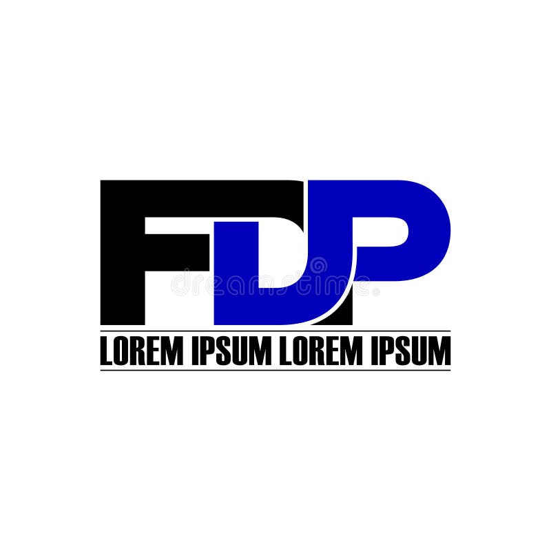 Letter FDP Simple Monogram Logo Icon Design. Stock Vector ...