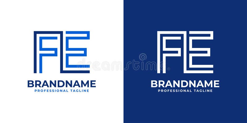 Letter FE Line Monogram Logo, Suitable for Any Business with FE or EF ...