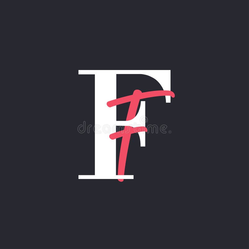 Letter FF Logo. Perfectly Blended Initials FF Letter Logo Design Stock ...