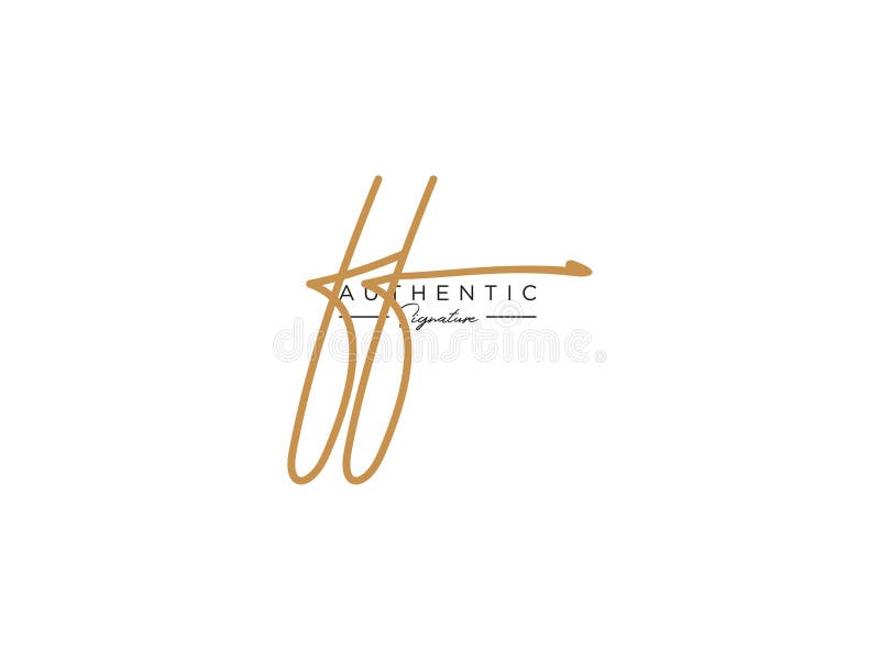 Letter FF Signature Logo Template Vector Stock Vector - Illustration of ...