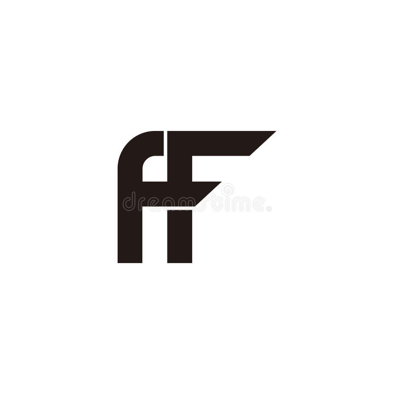 Letter Ff Simple Geometric Clean Logo Vector Stock Vector ...