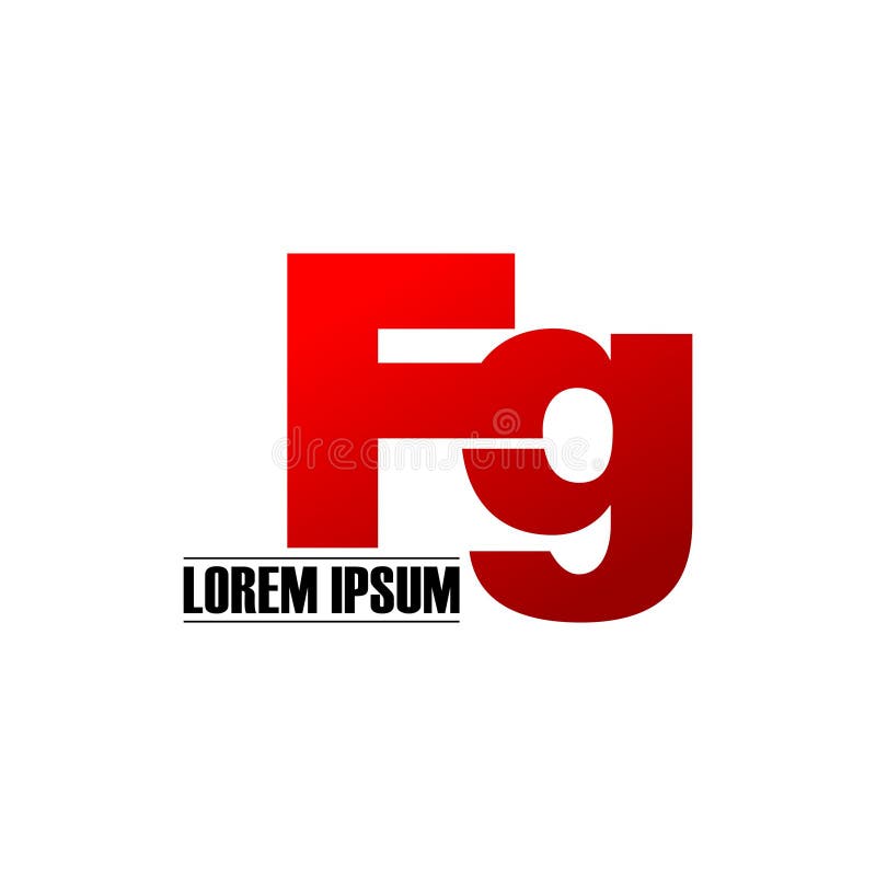 Letter FG Monogram Logo Icon Design Vector. Stock Vector - Illustration ...