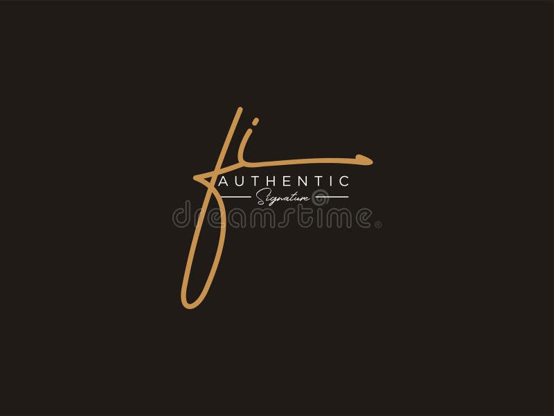 Letter FI Signature Logo Template Vector Stock Vector - Illustration of ...