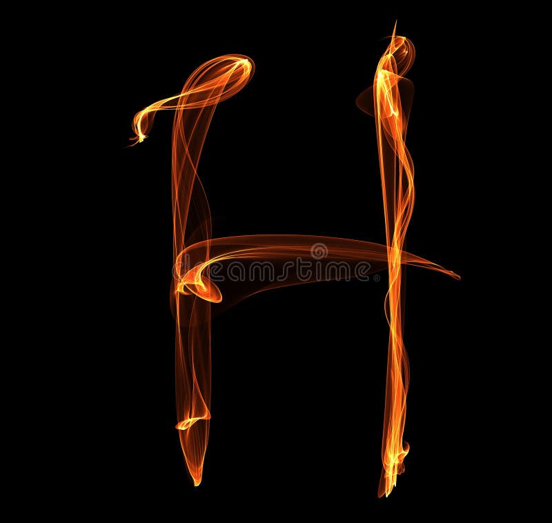 Letter in Fire Illustration Stock Vector - Illustration of font ...